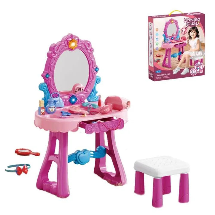 Dressing Table Playset with Mirror & Stool – Kabalan toy center